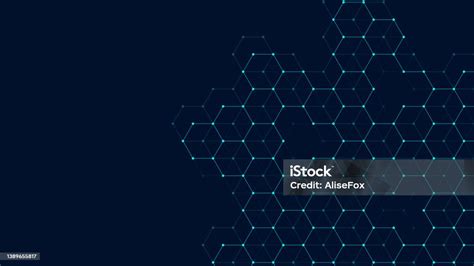 기술 추상적 인 선과 점은 육각형과 배경을 연결합니다 육각형 그리드 육각은 디지털 데이터와 빅 데이터 개념을 연결합니다 Hex 디지털 데이터 시각화 벡터 그림입니다 연결에