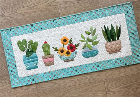 Plant Parade Table Runner Pattern Pdf Etsy