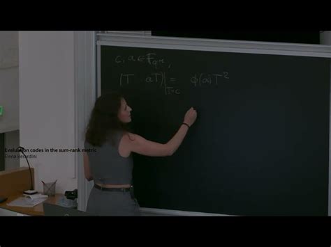 Free Video Evaluation Codes In The Sum Rank Metric From Centre International De Rencontres