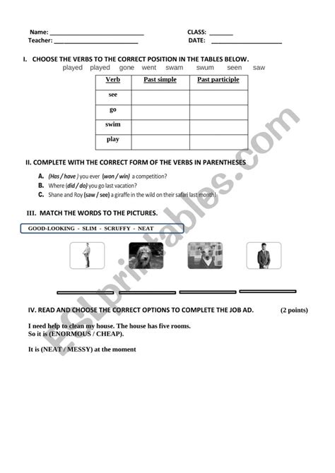 English Activity 1 Esl Worksheet By Jonnyxxx