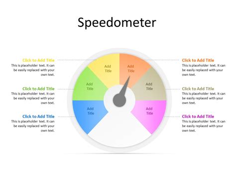 Ppt Slide Speedometer 6 Levels Multicolor