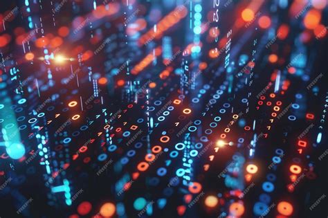 Premium Photo Digital Transformation Concept Binary Code Programming