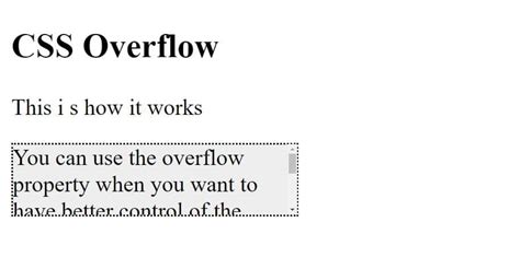 CSS Overflow Bcis Notes