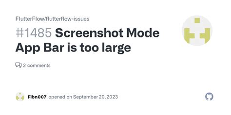 screenshot mode app bar is too large · issue 1485 · flutterflow flutterflow issues · github
