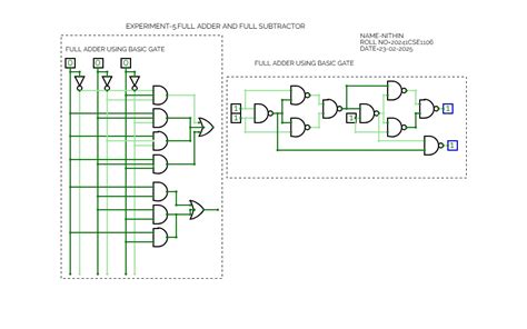 Circuitverse Experiment 5full Adder And Full Subtractor