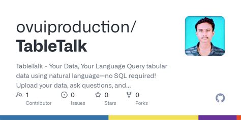 Github Ovuiproductiontabletalk Tabletalk Your Data Your Language