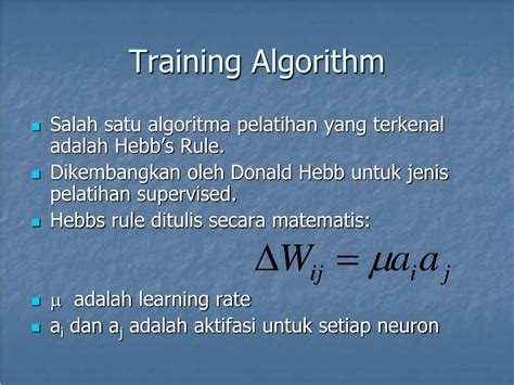 Ppt Hebb Rule Training Algorithms Powerpoint Presentation Free