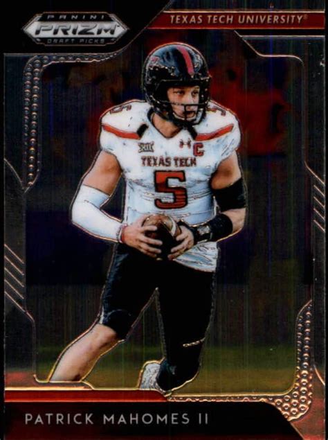 2019 Prizm Draft Picks Football 72 Patrick Mahomes Ii