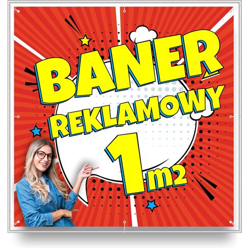 Baner Reklamowy 1x1m Banery Reklama Plandeka 1mk Odporny Premium Druk Uv 5905527900800 • Cena
