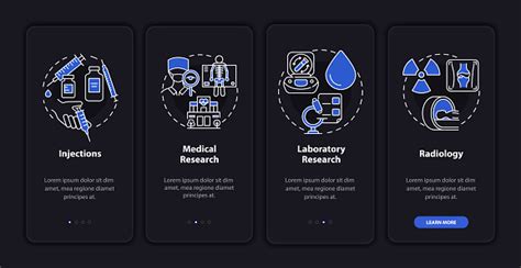 관절염 클리닉 서비스 온보딩 다크 모바일 앱 페이지 화면 Brand Name Smart Phone에 대한 스톡 벡터 아트 및 기타 이미지 Brand Name Smart