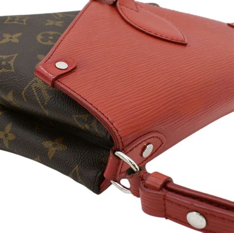 Louis Vuitton Saint Michel Monogram Epi Shoulder Bag Coquelicot