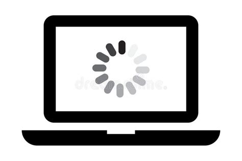 Loading Process In Laptop Icon Digital Communication Technical