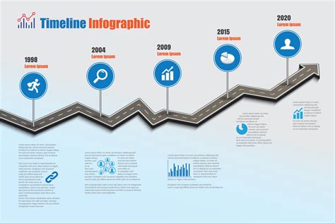 Business Roadmap Timeline Infographic Template With Pointers Designed