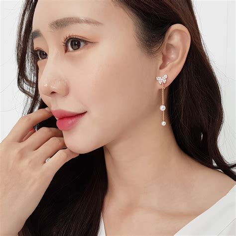 볼라레 롱귀걸이 나비 귀안뚫는귀걸이 Spe608 볼라레 주얼리