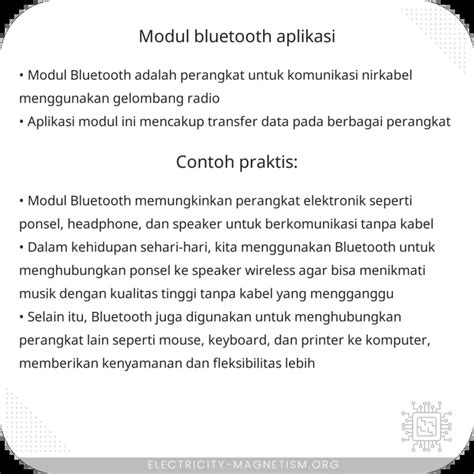 Modul Bluetooth Aplikasi Electricity Magnetism
