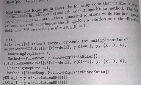 Solved Use Mathematica And Follow The Example And Modify