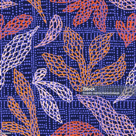 리프리지 실루엣으로 제작된 매끄러운 플로럴 패턴이 점선 체크 무늬의 질감에 오버레이됩니다 간단한 유기 형태 표면 인쇄를 위한 레이스 텍스처가 있는 둥근 기하학적 모양의