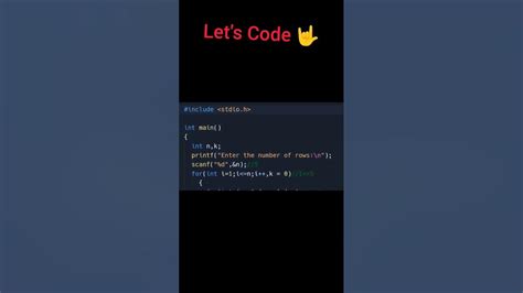 C Program To Print The Full Pyramid Of Star C Programming Lets Code 🤟 Shorts Youtube