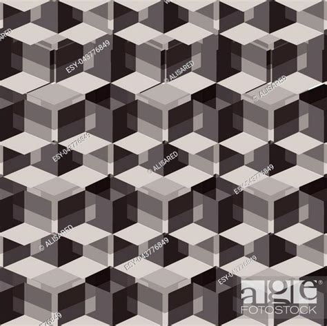 Isometric Cubes Seamlessly Repeatable Pattern 3d Background Vector Eps Stock Vector Vector