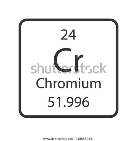 Chromium Symbol Chemical Element Periodic Table Stock Vector Royalty Free 2188580541