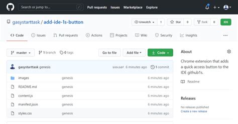 Github Gasystarttaskadd Ide 1s Button Chrome Extension That Adds A