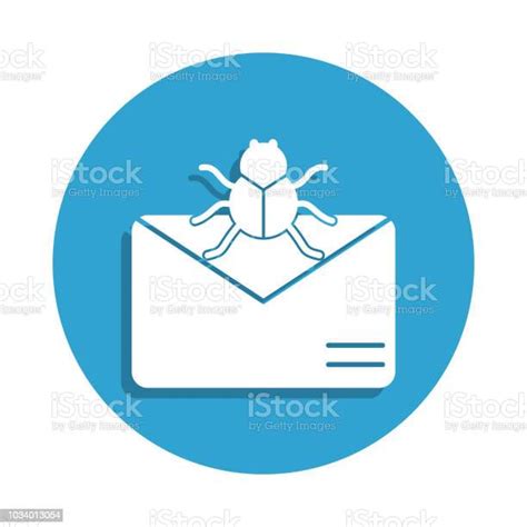 배지 스타일에서 편지 아이콘에서 바이러스입니다 사이버 보안 컬렉션 아이콘 중 하나는 Ui Ux에 대 한 사용할 수 있습니다 기민에 대한 스톡 벡터 아트 및 기타 이미지