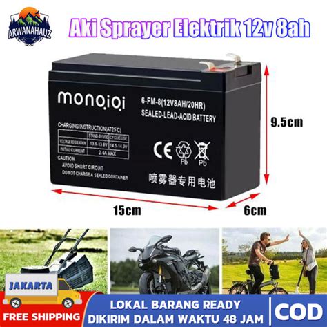 Aki Kering Sprayer Elektrik V AH Aki Battery V Ah Aki A V Sprayer Hama Elektrik