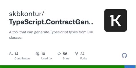 Github Skbkonturtypescriptcontractgenerator A Tool That Can Generate Typescript Types From