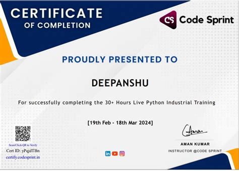 Deepanshu Yadav On Linkedin Im Happy To Share That Ive Obtained A New Certification For…