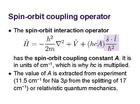 Lecture 22 Spinorbit Coupling Spinorbit Coupling L L