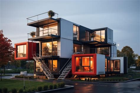 Premium Photo Industrialized Construction Of Modular Homes Ai