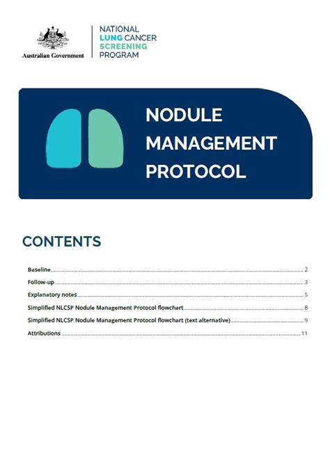 National Lung Cancer Screening Program Nodule Management Protocol Australian Government