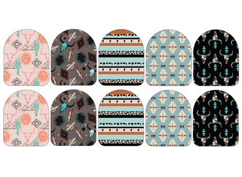 fabric stickers for omnipod 10 pack punchy western