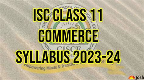 Isc Class 11 Commerce Syllabus 2023 2024 Download Class 11th Commerce Syllabus Pdf