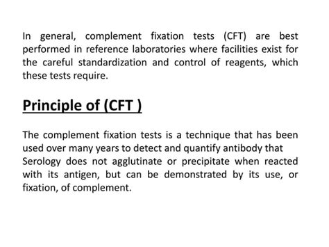 Complement Fixation Tests PPTX