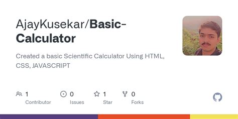 Github Ajaykusekarbasic Calculator Created A Basic Scientific Calculator Using Html Css