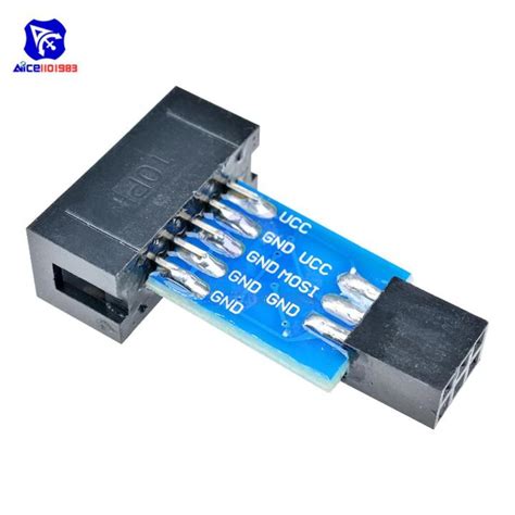 【mary Dai Store】10 Pin To 6 Pin Adapter Board For Arduino Avrisp Mkii Usbasp Stk500 Convert