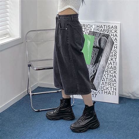 이피 남녀공용 남자 여자 일자 와이드 편한 7부 8부 통 청바지 흑청 버뮤다 데님 팬츠 위시버킷