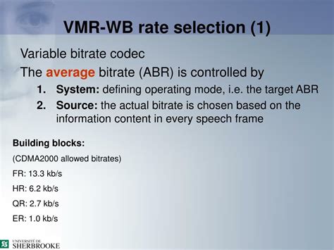 Ppt Vmr Wb Operation Of The 3gpp2 Wideband Speech Coding Standard Powerpoint Presentation