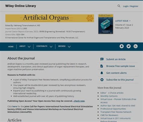 Artificial Organs影响因子，是几区，是不是预警期刊 知乎