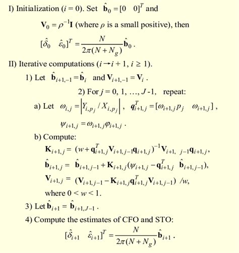 Recursive Algorithm For Joint Estimation Of Cfo And Sto Download