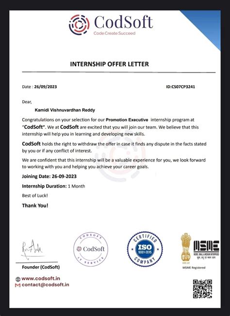 Vishnuvardhan Reddy On Linkedin Codsoft Internship