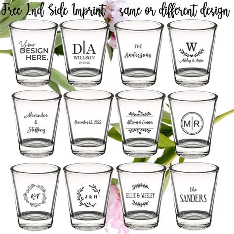 Custom Shot Glasses Personalized Shot Glasses Wedding Shot Glasses Bulk Shot Glasses Glass