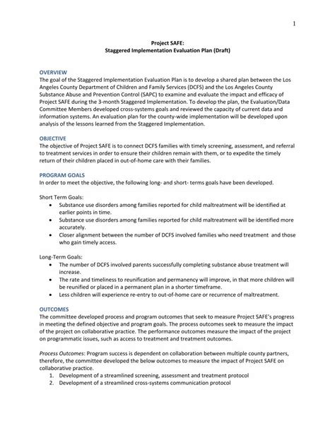 Pdf Safe Staggered Implementation Plan Draft Overview Dokumentips
