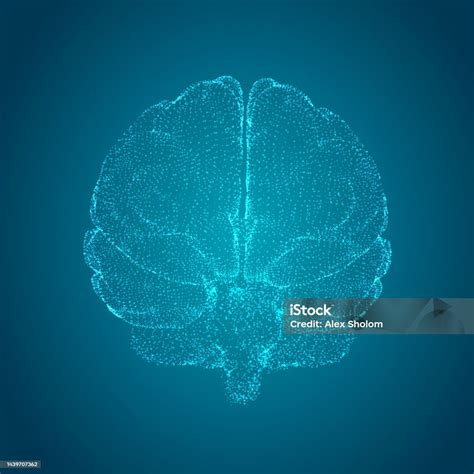 3d Vector Cyber Brain Neural Network Megadata Processing Template