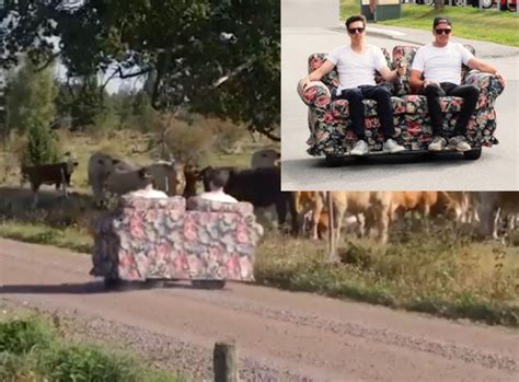 Man Turns Regular Sofa Into Driveable Sofa Car