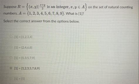 Solved Suppose R Xy∣2xy Is An Integer Xy∈a On The