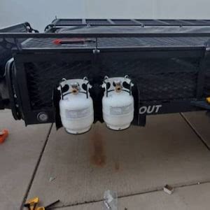 Dual 5 Lb Propane Tank Cylinder Mount Twin Tanks Cradle For Camping