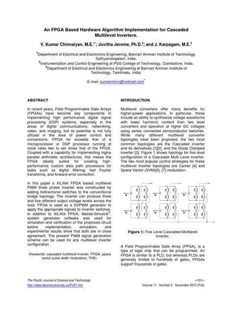 Cascaded Multilevel Inverters Pdf Field Programmable Gate Array