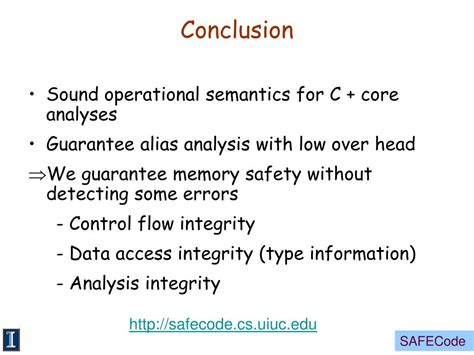 Ppt Safecode Enforcing Alias Analysis For Weakly Typed Languages
